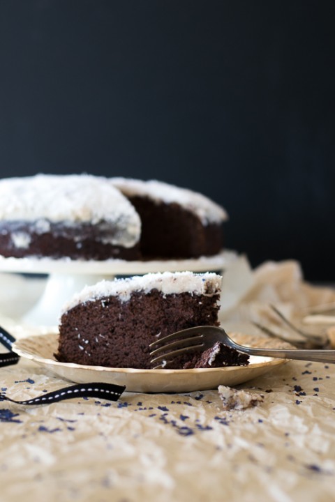 Chocolate Cake With Maple & Coconut “Buttercream”Kitchen to Nirvana